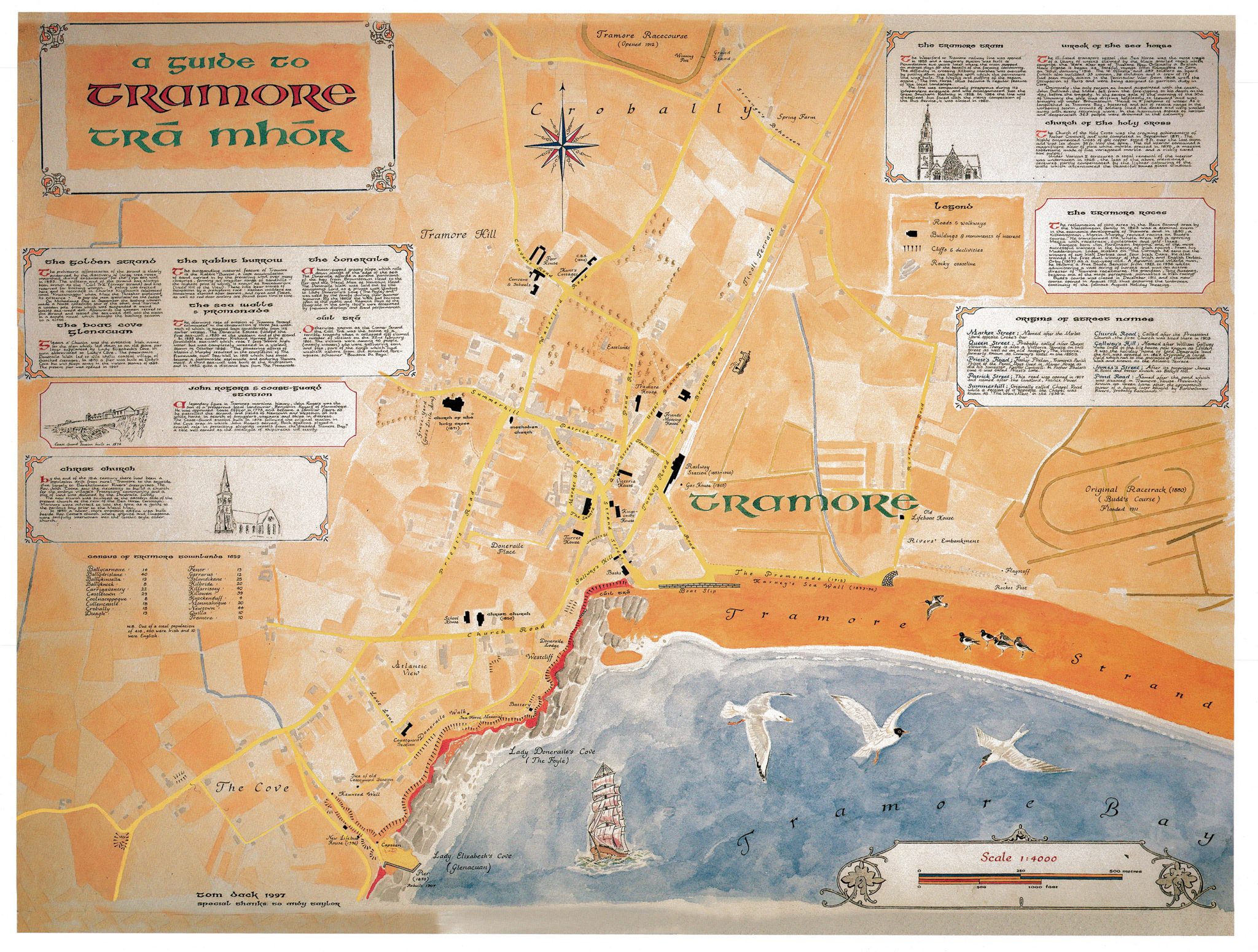 Historic Tramore Town Map - Lafcadio Hearn Japanese Gardens